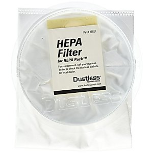 Dustless Technologies 15521 HEPA Filter for Dustless Backpack, Small, White (Pack of 3)
