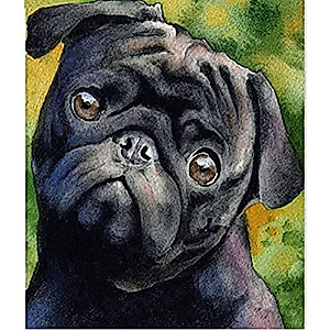 Eiialerm Cross-Stitch Kits Black Pug 11CT Printed Beginners Cross Stitch Kits,Stamped Embroidery Kits for Adults Wall Art Home Decoration -16x20 Inch