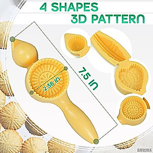 Moon Cake Mold Heart Cookie Mold - 4 Shapes Mold Maamoul Cookies Mooncake Stamp Cookies Mold - Baking Mold Press Cookie Stamp Plastic Mold Heart - Biscuit Press Nonstick Cookie Stamp And Cutter