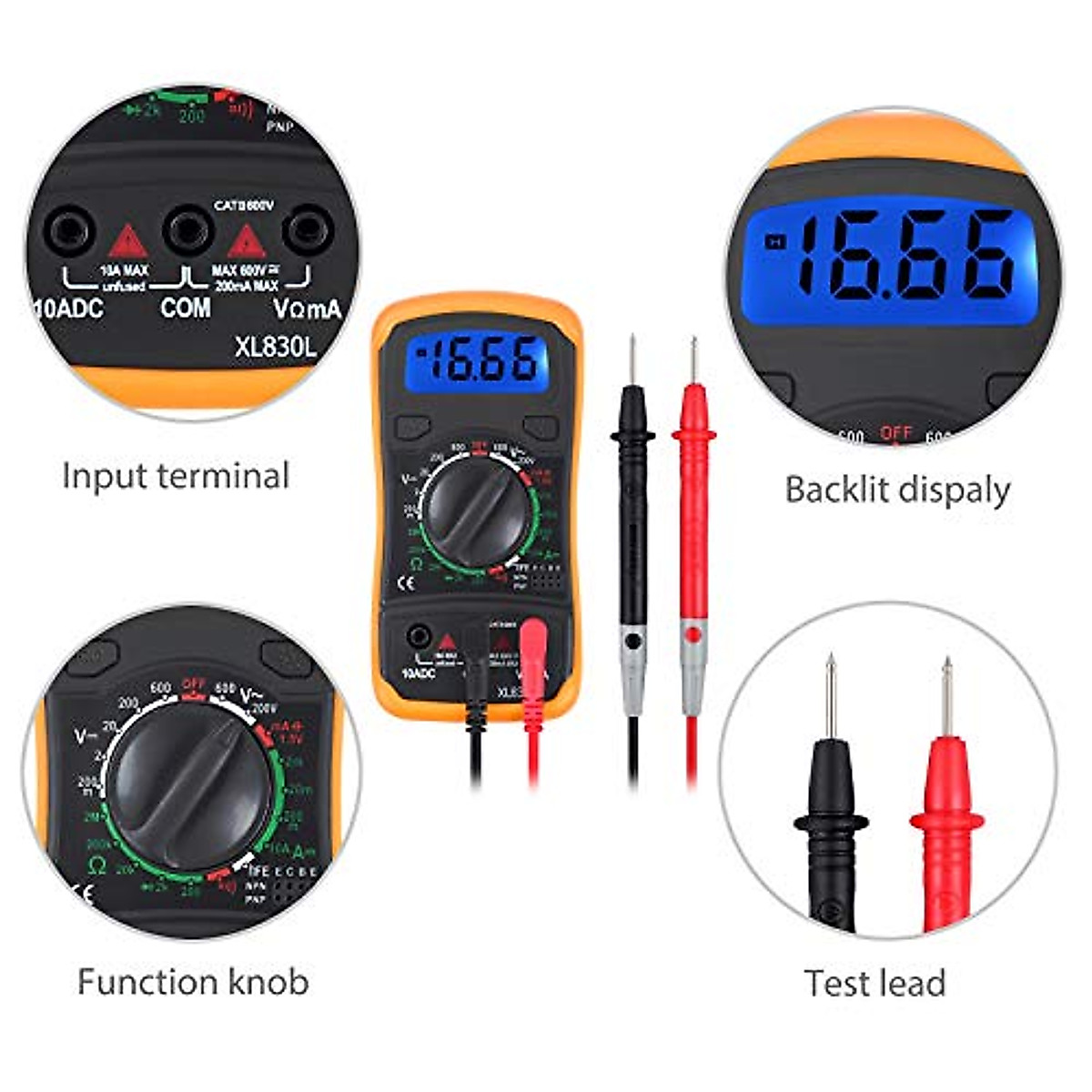 Neoteck Electrical Test Kit, Mini Digital Multimeter + Receptacle Outlet Tester + Non-Contact 12-1000V AC Voltage Detector Pen- Great Packs!