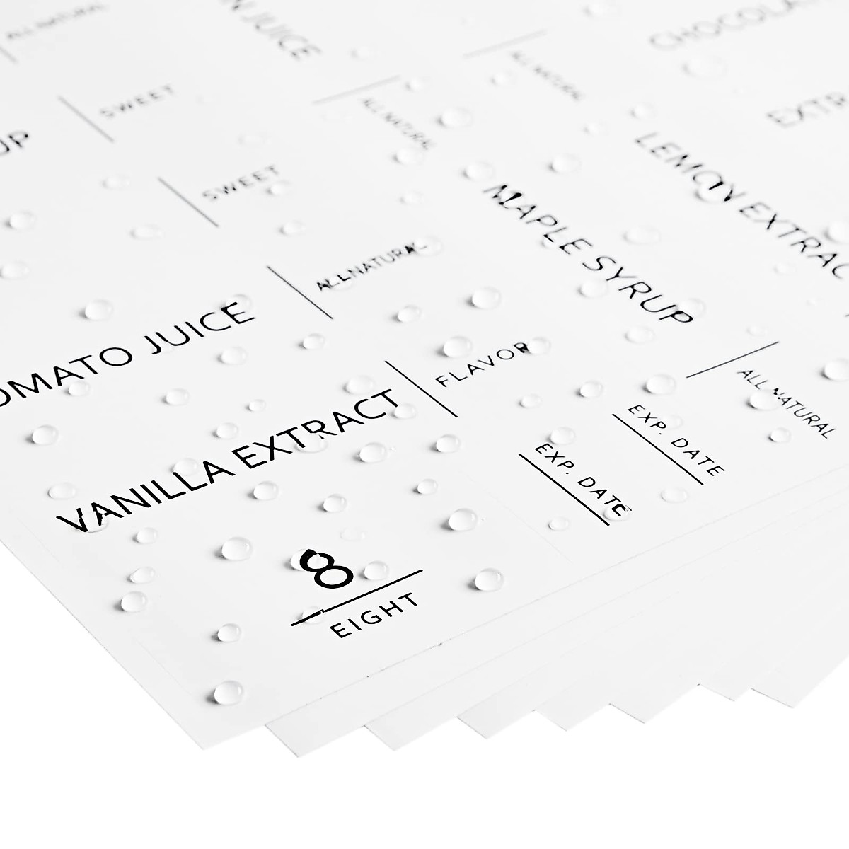 Talented Kitchen 132 Preprinted Minimalist Oil Labels for Bottles, Condiments Labels, Oils and Vinegars Dispenser Stickers, Pantry Labels for Oil Bottles Organization