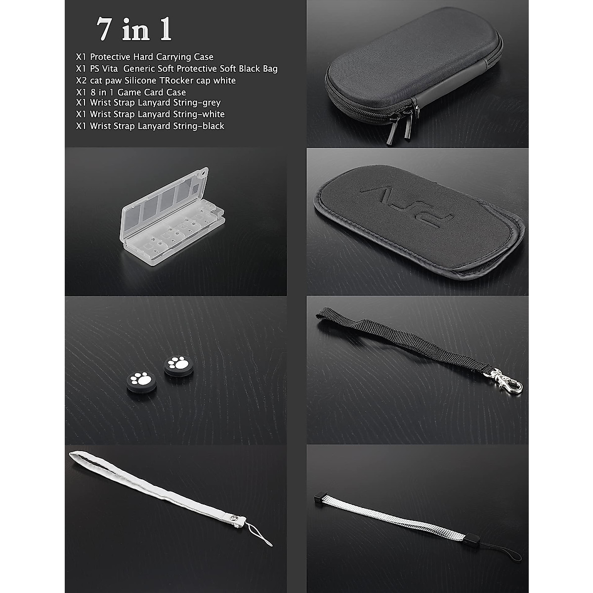 CHENLAN Storage Case for PS Vita 1000 2000 Carrying Case Compatible for PS Vita, PS Vita Slim, PS Vita Waterproof Shockproof Storage Travel Bag Travel Carrying Case Pouch Bag Kit