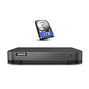 ANNKE 16CH 1080P Lite Hybrid 5-in-1(TVI/AHD/CVI/CVBS/IPC) CCTV DVR, H.265+ Security 16 Channel Surveillance DVR Recorder with 2 TB Hard Drive, Easy Remote Access, Motion Detection & Emile Alerts