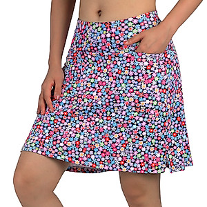 beroy Women's Active Performance Skort Lightweight Skirt for Running Tennis Golf Workout Sports(L Pink)