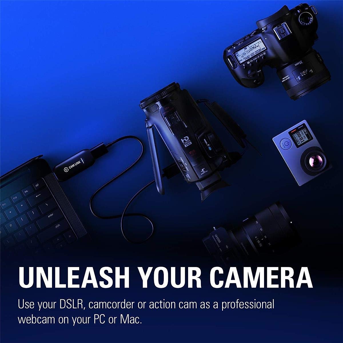 Elgato 2 Pack Cam Link 4K Game Capturing Device with USB 3.0, Compatible with Windows and macOS