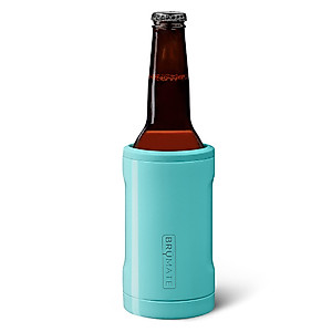 BrüMate Hopsulator Bott'l Insulated Bottle Cooler for Standard 12oz Glass Bottles | Glass Bottle Coozie Insulated Stainless Steel Drink Holder for Beer and Soda (Matte Black)