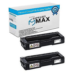 SuppliesMAX Compatible Replacement for Ricoh M-C250FW/M-C250FWB/P-C301W Black Toner Cartridge (2/PK-6900 Page Yield) (Type M-C250H) (408336_2PK)