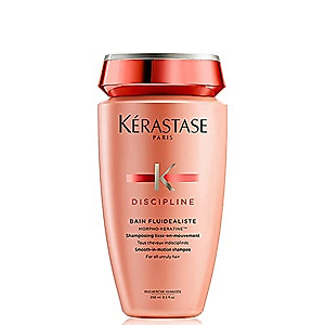KERASTASE, Discipline Bain Fluidealiste SmoothInMotion Shampoo For Unruly OverProcessed Hair New Packaging 250mloz, 8.5 Fl Oz