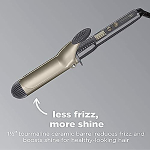 INFINITIPRO BY CONAIR Tourmaline 1 1/2-Inch Ceramic Curling Iron, 1 ½ inch barrel produces soft waves – for use on medium and long hair