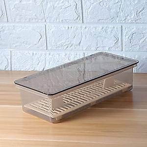 UPKOCH Flatware Tray Cutlery Storage Box plastic silverware holder drawer organizer with lid silverware tray with lid Plastic Tray Flatware Utensil Holder