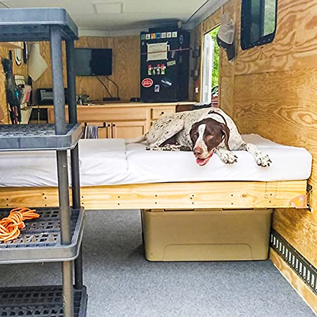 DC Cargo E-Track Wood Beam End Socket Shelf Brackets for Custom Storage - Pack of 4 - with E-Track Fittings - Ideal for 2x4 & 2x6 in Trucks, Trailers, Vans, RVs - Zinc-Coated Steel Versatile ETrack Ti