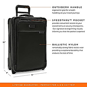 Briggs & Riley Uprights, Black, 22-inch Baseline Essential Carry-On