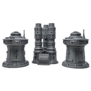 Tabletop Terrain Turrets + Generator Massa'Dun by War Scenery for Star Wars Legion and Sci-Fi Wargames and RPGs 28mm 35mm 1:47