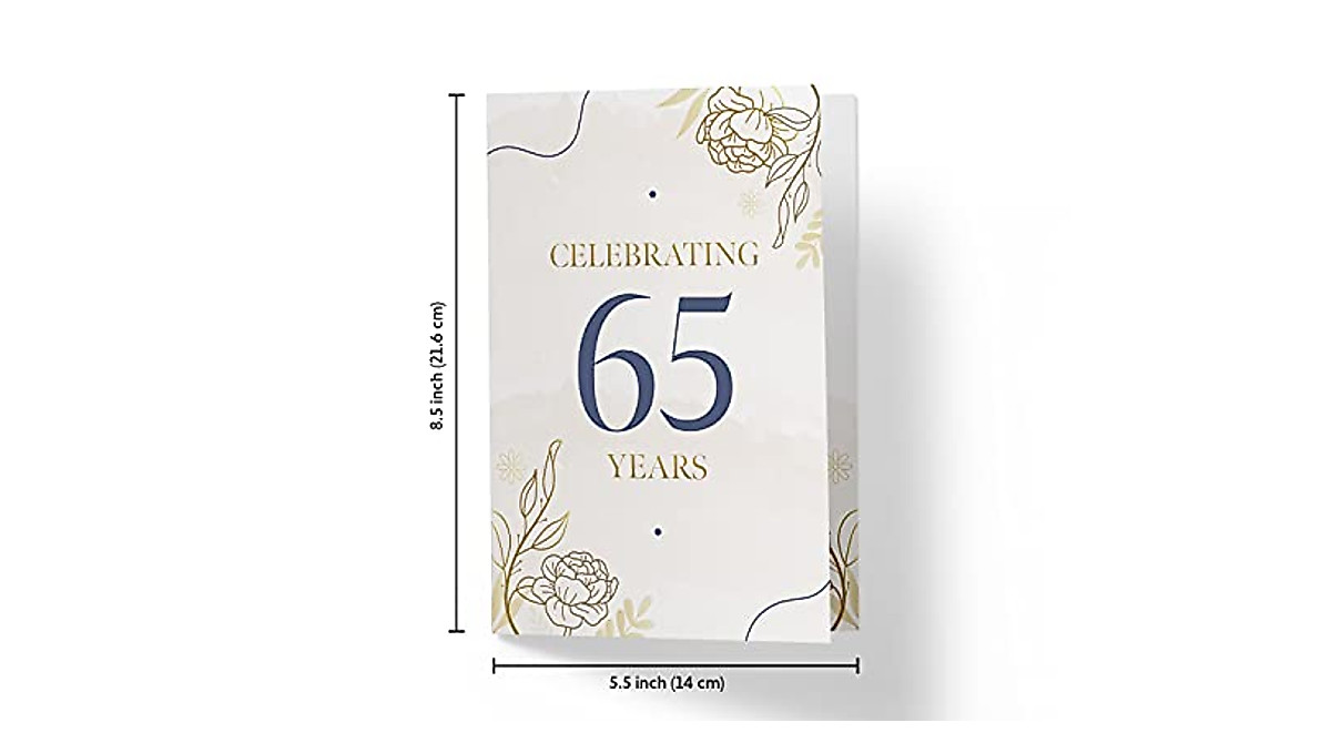 65th Birthday & Anniversary Card for Him Her - Karto