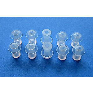 10 Small Soft Replacement Mushroom Domes Eartips Compatible with Axon F-998, F-139, F-136, F-16P F-16 F-18 F-22 F-28, K-36, A-3, X-136, X-168, V-93, V-99 BTE (Behind The Ear) and Pocket Hearing Aids