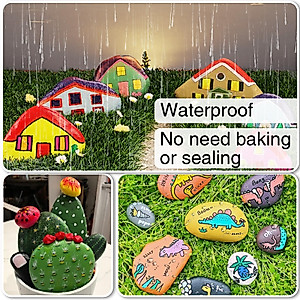 White Paint Pens Permanent Paint Markers - 2 Pack Oil Based Marking Pens, Medium Point, Quick Drying and Waterproof Paint Pens for Rock Painting Car Tyre Metal, Plastic, Canvas, Wood, Glass