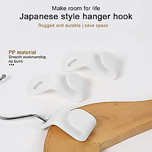 Clothes Hanger Connector Hooks 100PCS Mini Cascading Hanger Hooks Clothes Closet Cascading Connection Hooks Hanger Extender Clips Space Saving(White)