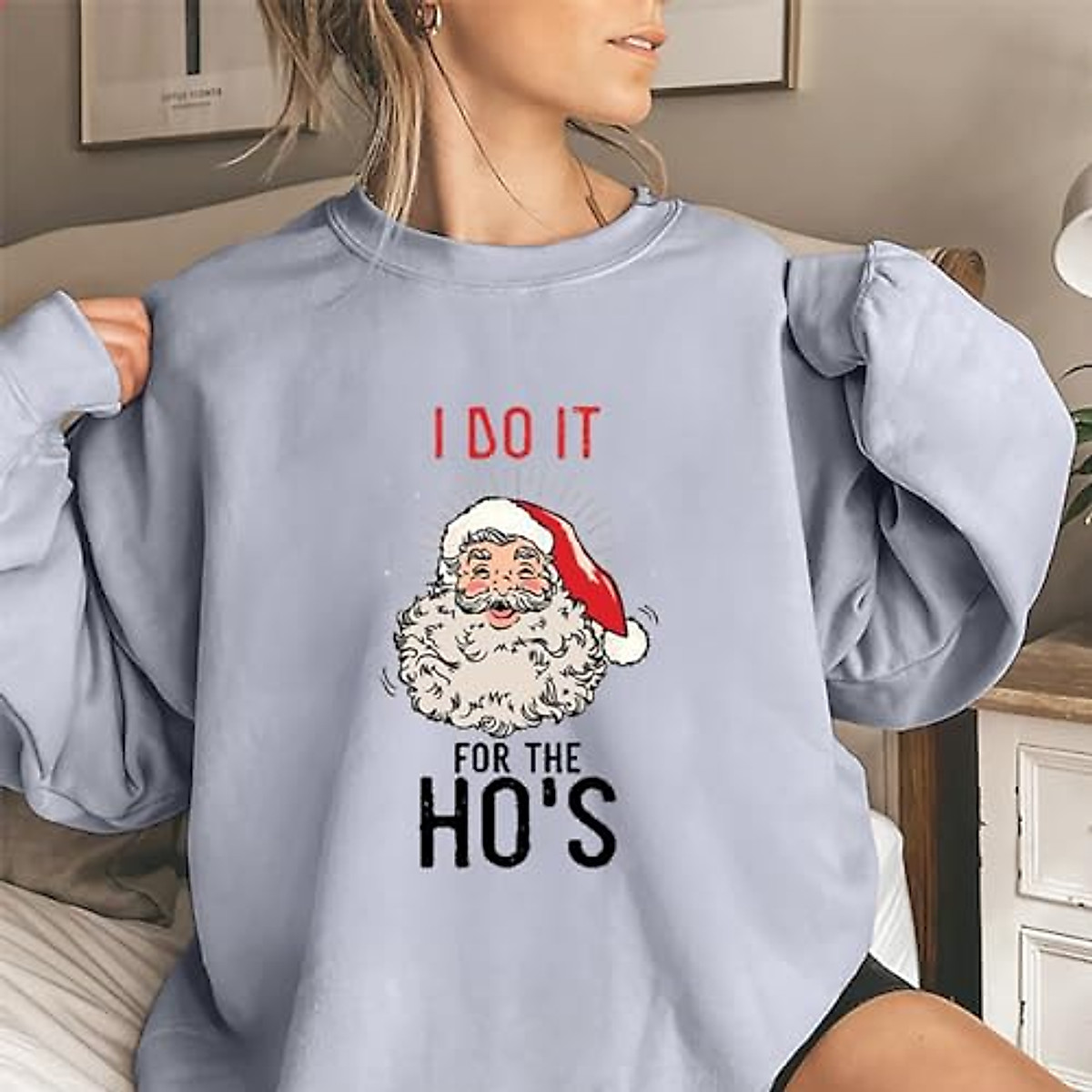 PVCS lightning deals of today clearance,Funny Christmas Pulllover Tops for Women Drop Shoulder Long Sleeve Sweatshirt Thin Round Neck Shirt Xmas Holiday Blouseyour orders on cyber friday,