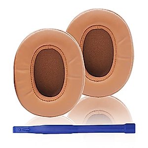 HESH 3 Protein Leather Replacement Earpads Ear Cushions Headset Repair Parts for Skullcandy Crusher Wireless/ANC/Evo/360 &Hesh 3/ANC/Evo&Venue ANC(Brown)