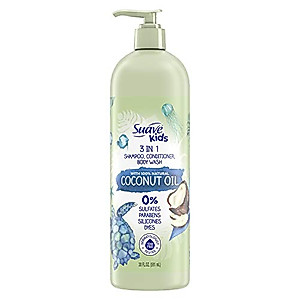 Suave Kids 3 in 1 Shampoo, Conditioner, Body Wash With Coconut Oil for Moisture Soap That's Tear-Free 20 oz