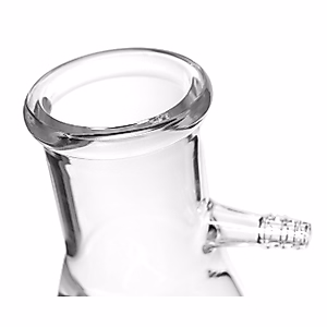 Filtering Flask, 5000ml - Borosilicate Glass - Heavy Walled - Conical Shape, with Integral Side Arm - White Graduations - Eisco Labs