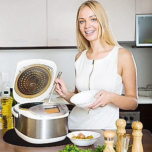 Oval Slow Cooker Heat Resistant Mat for 6-8 Quart, Silicone Countertop Protector Appliance Slider Mat Compatible with Crock-Pot/Elite Gourmet/Hamilton Beach Oval Slow Cooker, Black