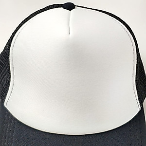 12 Pack Sublimation Hats for Men Blank Trucker Hats Bulk Snapback Mesh Women Baseball Caps DIY Custom 18 Colors (Black and White)