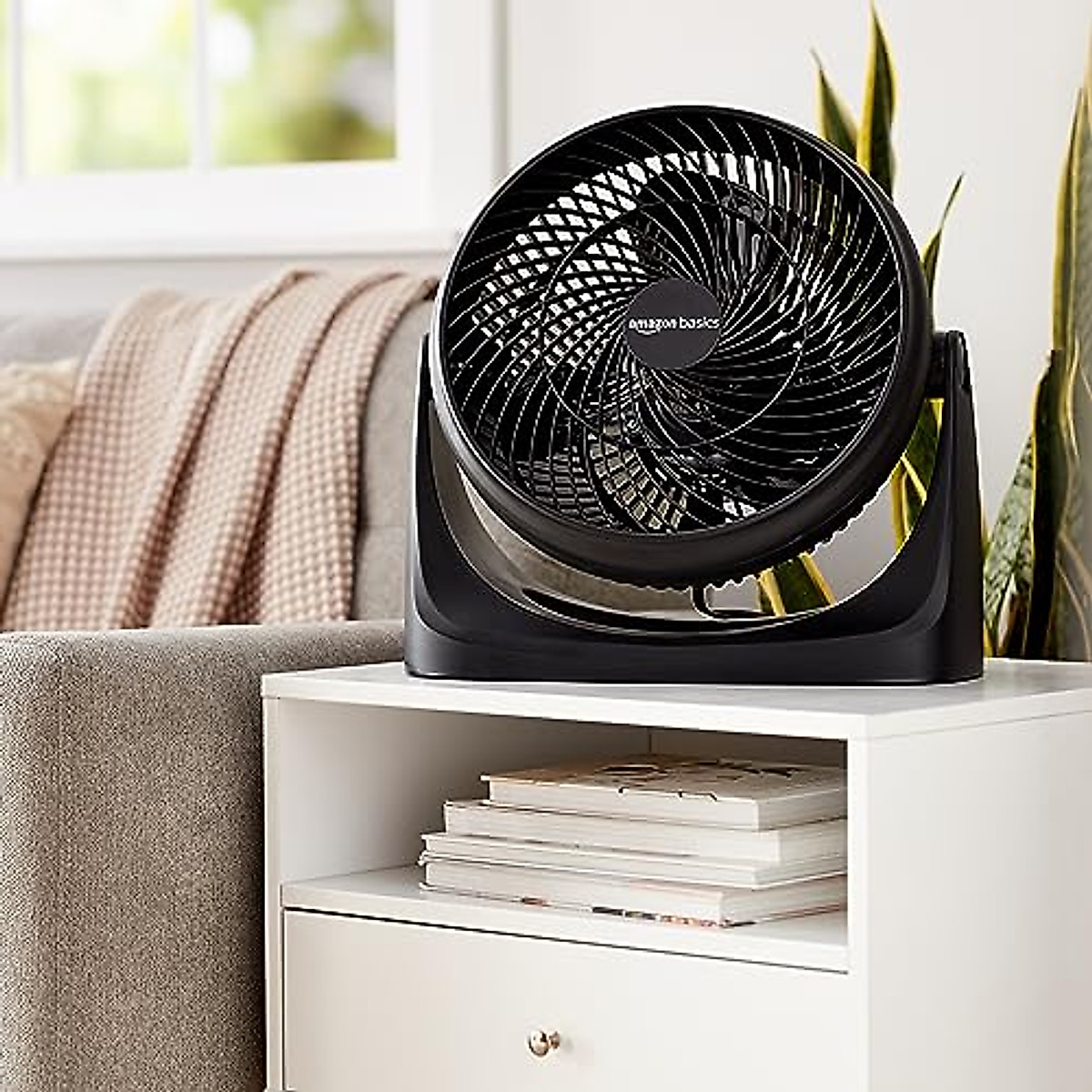 Amazon Basics 3 Speed Small Room Air Circulator Fan, 11-Inch, Blade, Black, 7.6"D x 14.8"W x 14.1"H