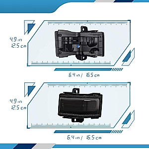 Gempro LED Side Mirror Marker Lights Switchback & Sequential Turn Signal Lamps Smoked Towing Mirror Replacement for 2017-2021 Ford F250 F350 F450 Super Duty, 2 Packs