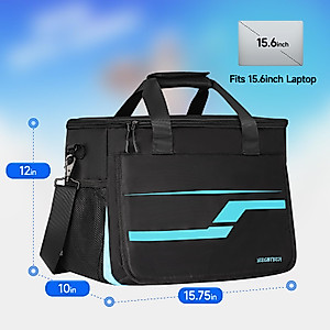 Deegotech Travel Carrying Case Compatible with Xbox Series X/S, Portable Storage Game Bag with Extra Console Protection Padded, Multiple Pockets for 15.6”Laptop Controller Headsets Game Accessories