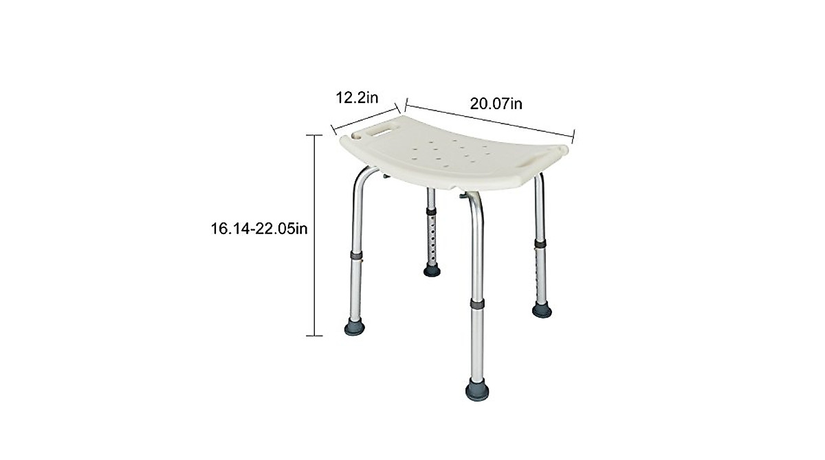 OMECAL Medical Shower Chair - Safe & Adjustable Bath Seat
