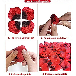 kortes I Love You Balloons and Heart Balloons Kit with Rose Petals, Valentines Day Decorations for Party