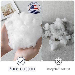 Ashler 18 x 18 Outdoor Pillow Inserts Set of 2, Made in USA, Water Resistant Throw Pillow Inserts Hypoallergenic Pillow Insert for Indoor Outdoor Spring Decorative