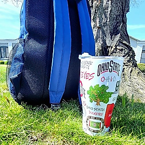 Ohio State University 30oz Stainless Steel 3D Icon Travel Mug – High Performance Double-Walled Thermos w/Convertible Lid & Straw – Insulated Decorative NCAA Beverage Tumbler – For Hot or Cold Drinks