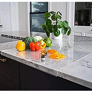 Acrylic Cutting Boards for Kitchen Counter, Acrylic Anti-Slip Transparent Cutting Board with Lip for Counter Countertop Protector Home Restaurant