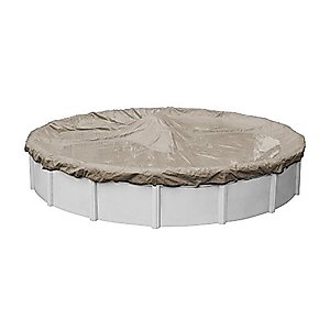 Pool Mate 6028-4-PM 20-Year Premium Winter Round Above-Ground Pool Cover, 28-ft, Sand