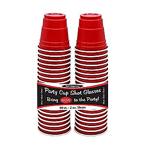 Party Essentials Party Supplies Tableware, 40-Count, Red