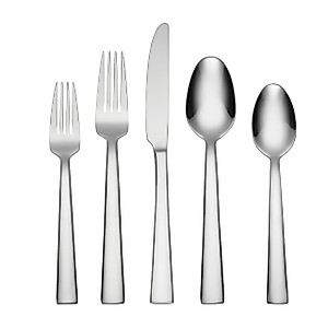 Oneida Madison Avenue 45 Piece Casual Flatware Set, 18/0 Stainless, Service for 8,Silver,45pc