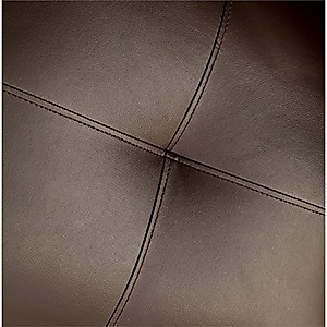 Furniture of America Tonia Contemporary Faux Leather Tufted Sofa in Brown