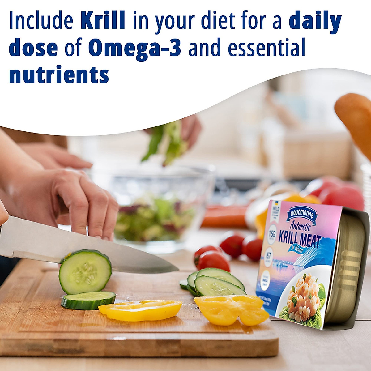 Krill Meat Aquamarine Canned Antarctic Seafood Krill Meat like Tiny Shrimp in a Can - Wild Caught Seafood - 3.7 oz (1)