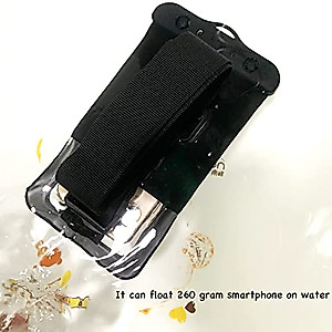 EMSEEK Waterproof Waist Pouch Surfing Crossbody Belt Dry Phone bag Floating Fanny Dry Pack swimming Waterproof Case with Cash key holder for Iphone 14 13 12 11 Pro Max Galaxy S22 Note 20(Black)