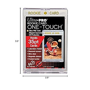 UltraPro One Touch Magnetic Rookie Card Holder for up to 35 Point Cards (Pack of 5)
