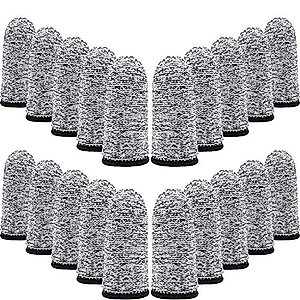 20 Pieces Cut Resistant Finger Cots Finger Sleeve Protectors Reusable Finger Covers Finger Protection Cots for Kitchen Work Sculpture Supplies