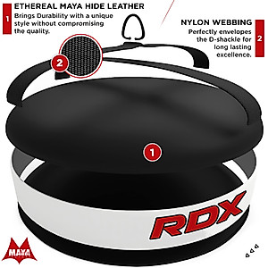 RDX Floor Anchor for Punch Bag Double end Speed ball, Non Tear Maya Hide Leather, Heavy Duty D Ring, Easy Zipper Closure, Maximum Swing Reduction for Boxing MMA, Muay Thai, Kickboxing Training Bags