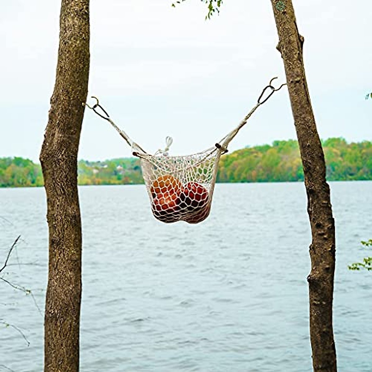 Travelers Hammocks Fruit & Vegetable Macrame Hammock, Space Saving Produce Hammock for Boat, Home, RV Storage & Under Cabinet with-Drawstring Closure