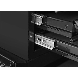 ROAD DAWG Torin Rolling Garage Workshop Organizer: Detachable 4 Drawer Tool Chest with Large Storage Cabinet and Adjustable Shelf, Black