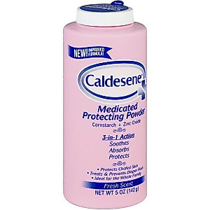 Caldesene Medicated Protecting Powder with Zinc Oxide & Cornstarch-Talc Free, 5 Ounce (5 Pack)