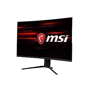 MSI 32"" Full HD RGB LED Non-Glare Super Narrow Bezel 1ms HDR Ready 2560 x 1440 165Hz Refresh Rate Free Sync Height Adjustable Curved Gaming Monitor (Optix MAG322CQR), Black