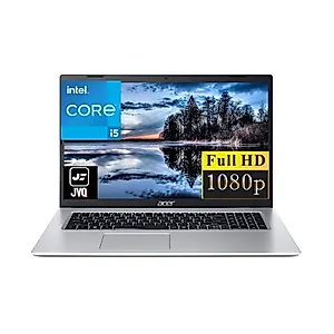 Acer Newest Aspire 3 17.3'' Full HD Screen Laptop, 11th Gen Intel Core i5-1135G7(Beat i7-1065G7, Up to 4.2GHz), 20GB RAM, 1TB SSD, Webcam, WiFi, HDMI, RJ-45, Bluetooth, Windows 10, Silver+JVQ MP