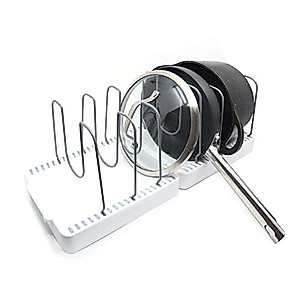 Grand Fusion Adjustable Kitchen Cabinet and Drawer Organizer, Clutter-Free Pantry Organization and Storage, Holds Pots, Pans, Lids, Cutting Boards, Trays and Sheets, Pack of 2